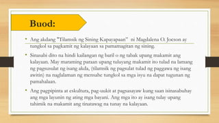 tilamsik-ng-Sining-1.pptx................................... | PPTX