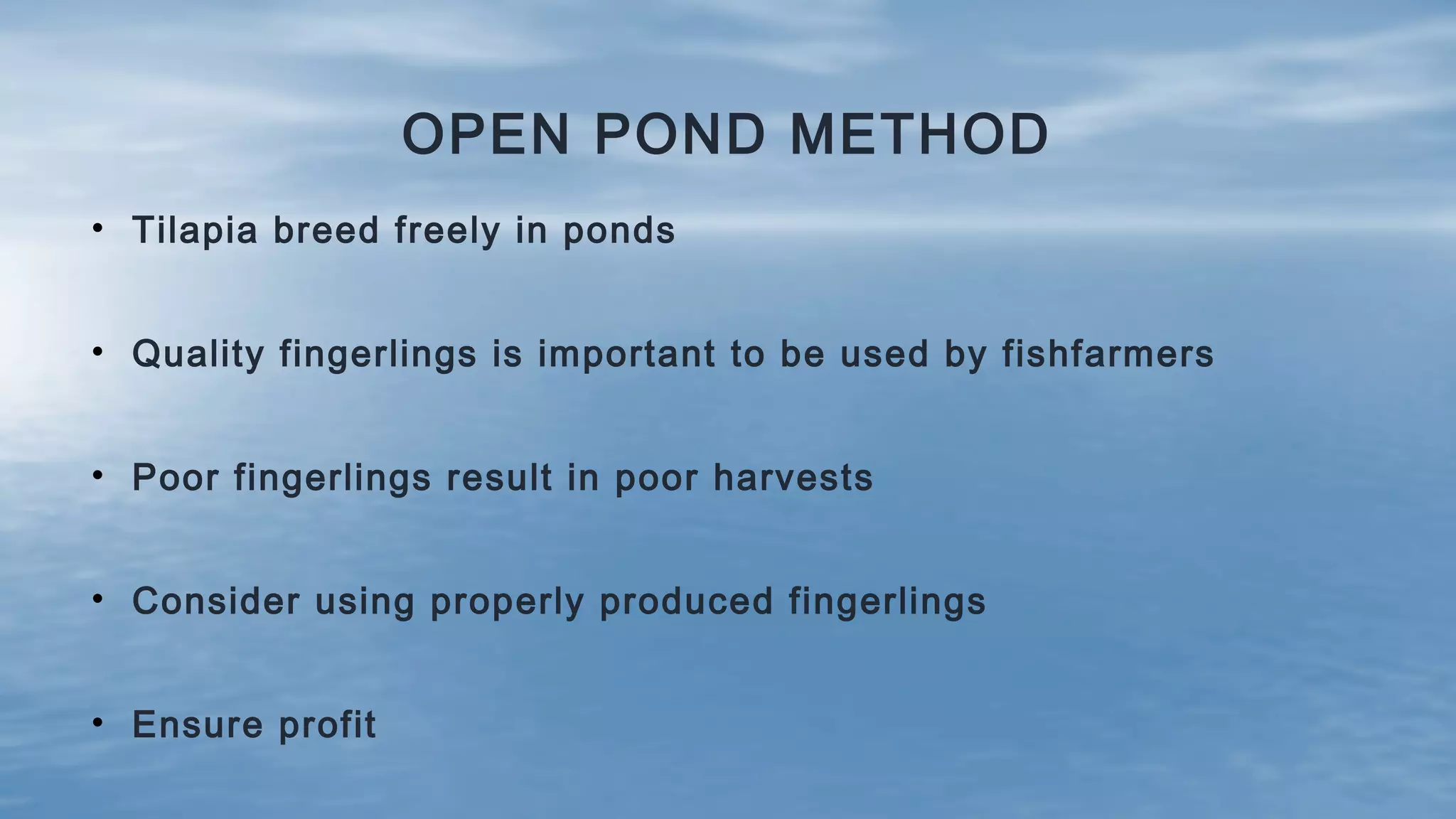 Tilapia Hatchery Management and Fingerling Production | PPT