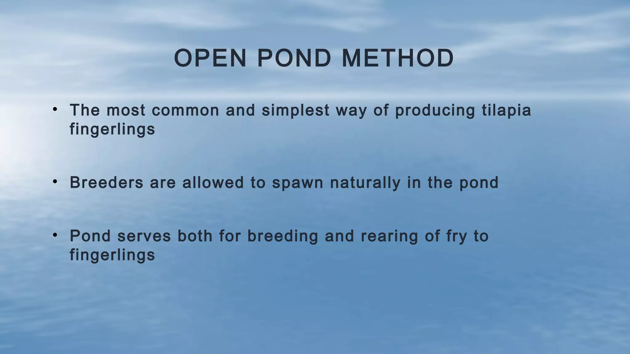 Tilapia Hatchery Management and Fingerling Production | PPT
