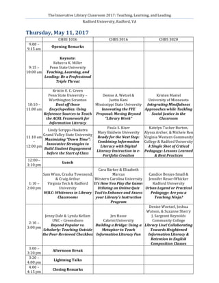 TILC 2017 Program | PDF