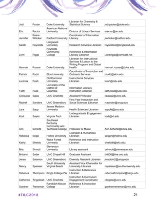 TILC 2018 Program | PDF