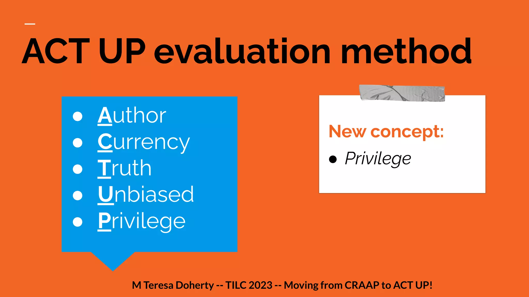 Moving from CRAAP to ACT UP! (TILC 2023) | PDF | Science