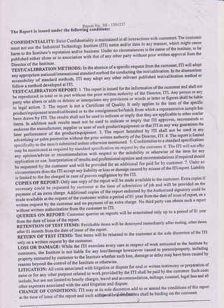 Tile adhesive white & gray test report | PDF