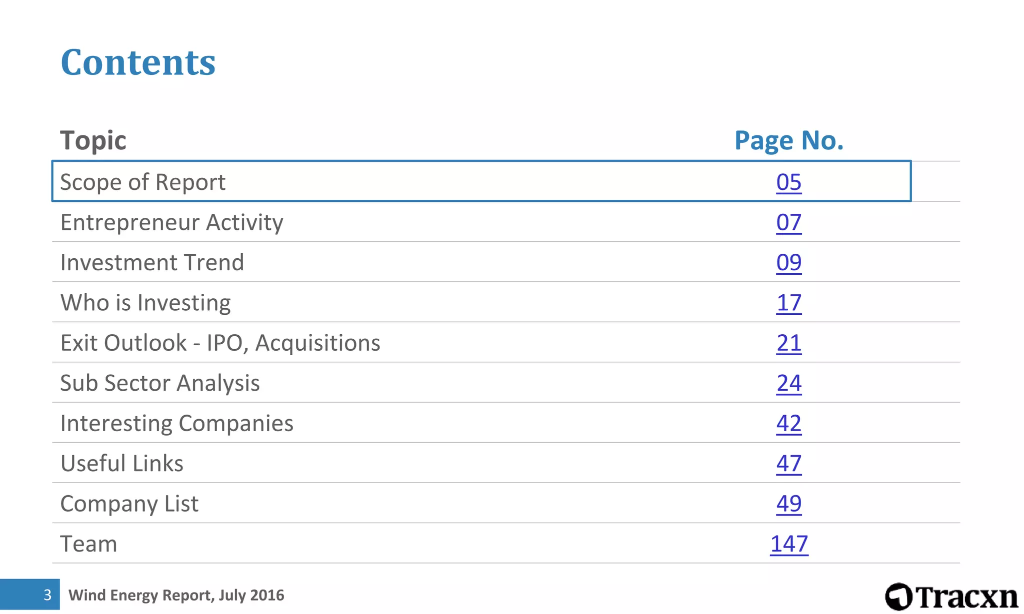Tracxn Wind Energy Landscape Report July 2016 | PDF | Power and Energy Industry | Industries
