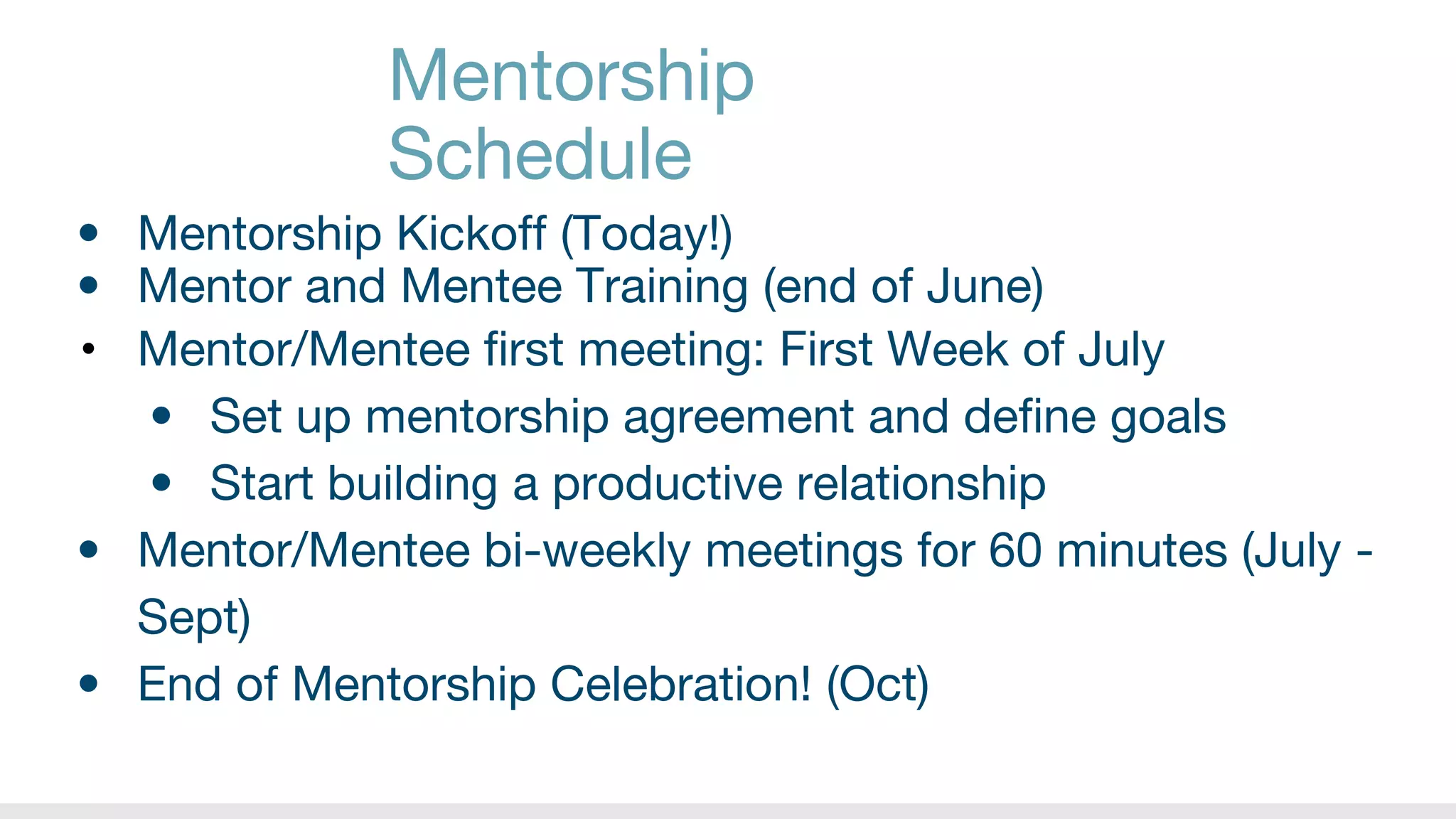 Tile Mentorship Program Overview | PPTX