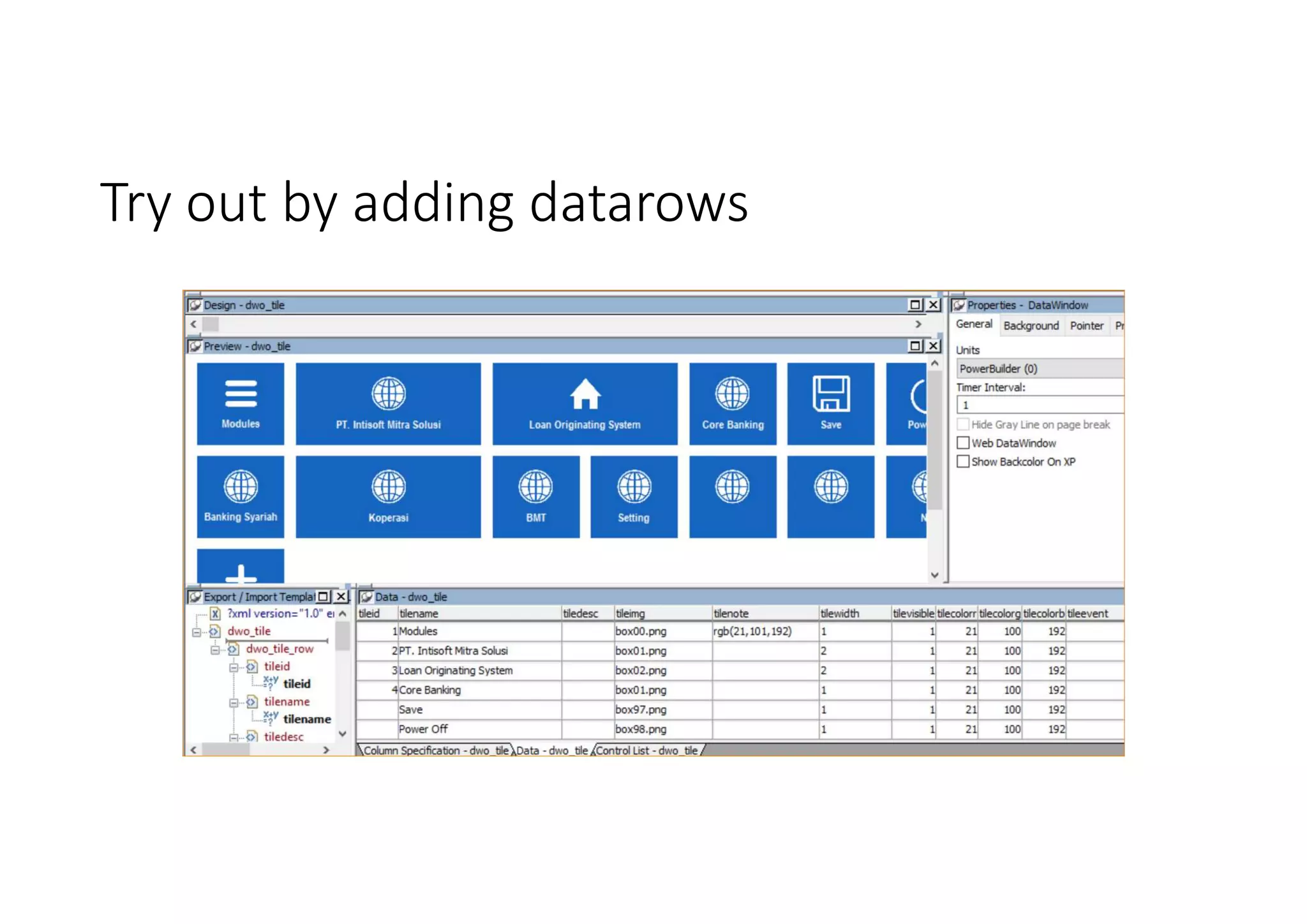 #PowerBuilder #tile #menu using #Datawindow | PPT