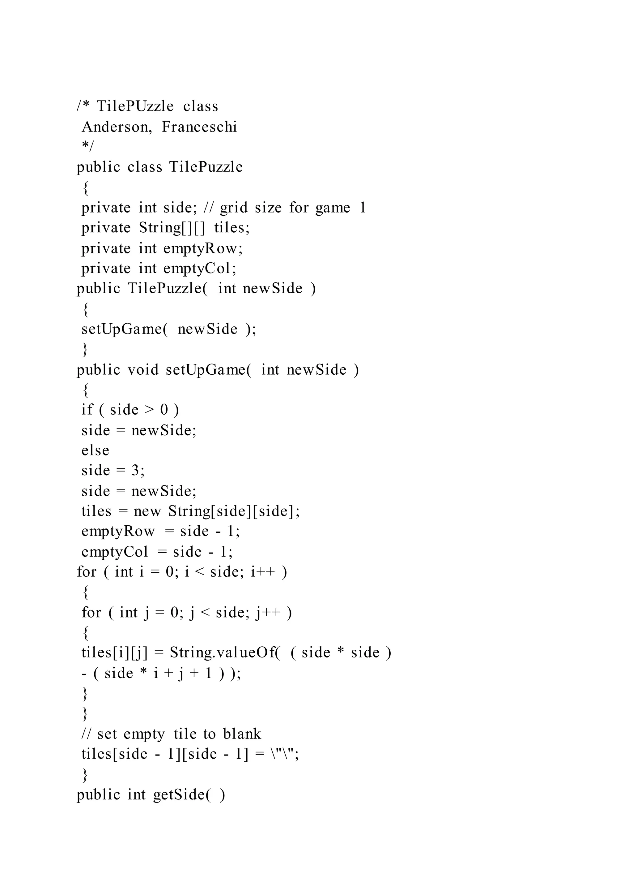 TilePUzzle class Anderson, Franceschi public class TilePu.docx