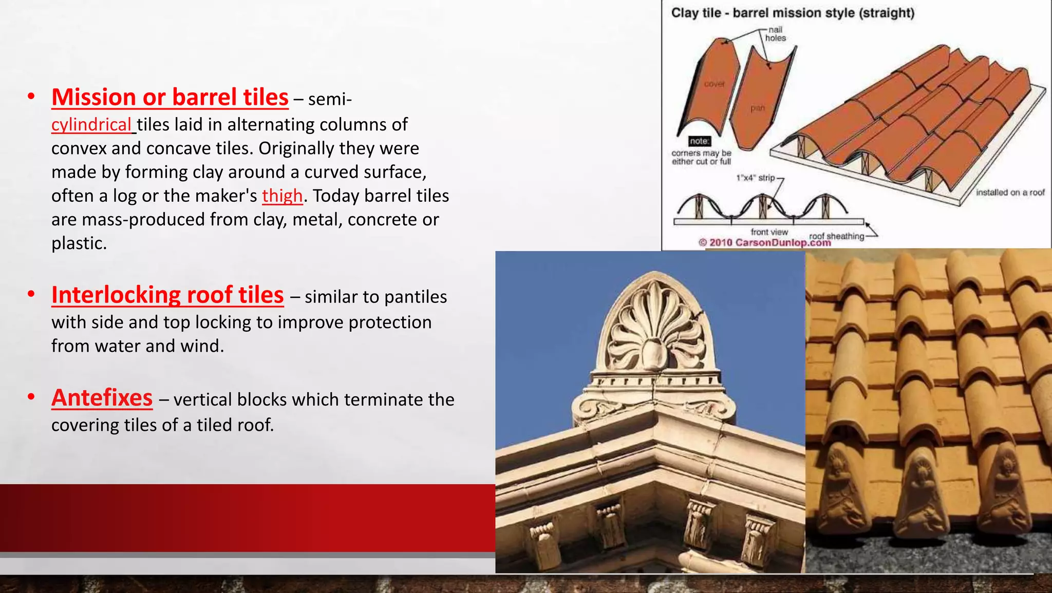 Tile Roofing- Materials and Techniques | PPTX