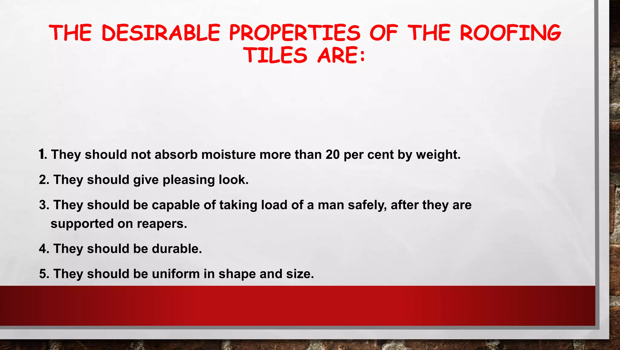 Tile Roofing- Materials and Techniques | PPTX