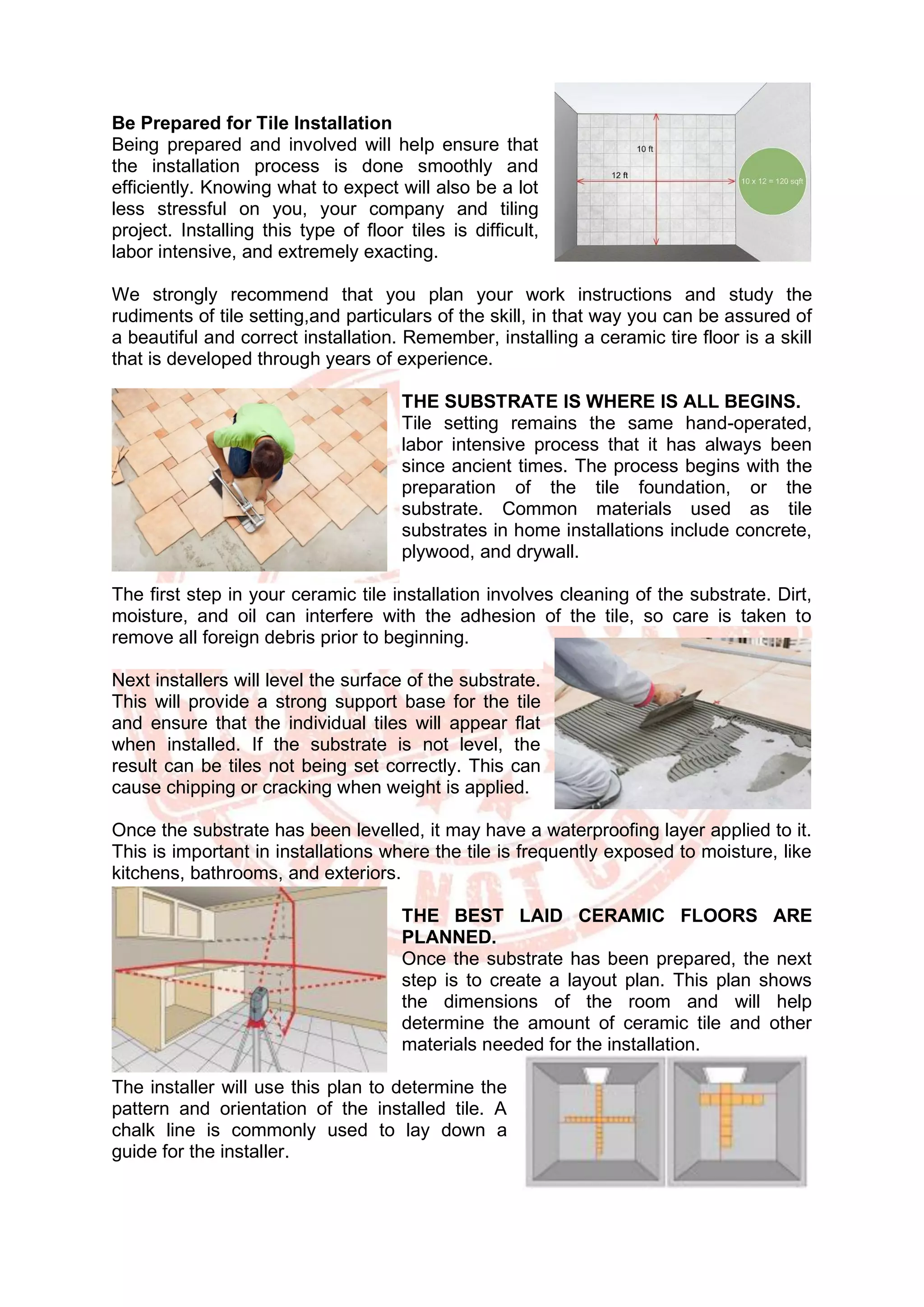 TILE SETTING NC II | PDF