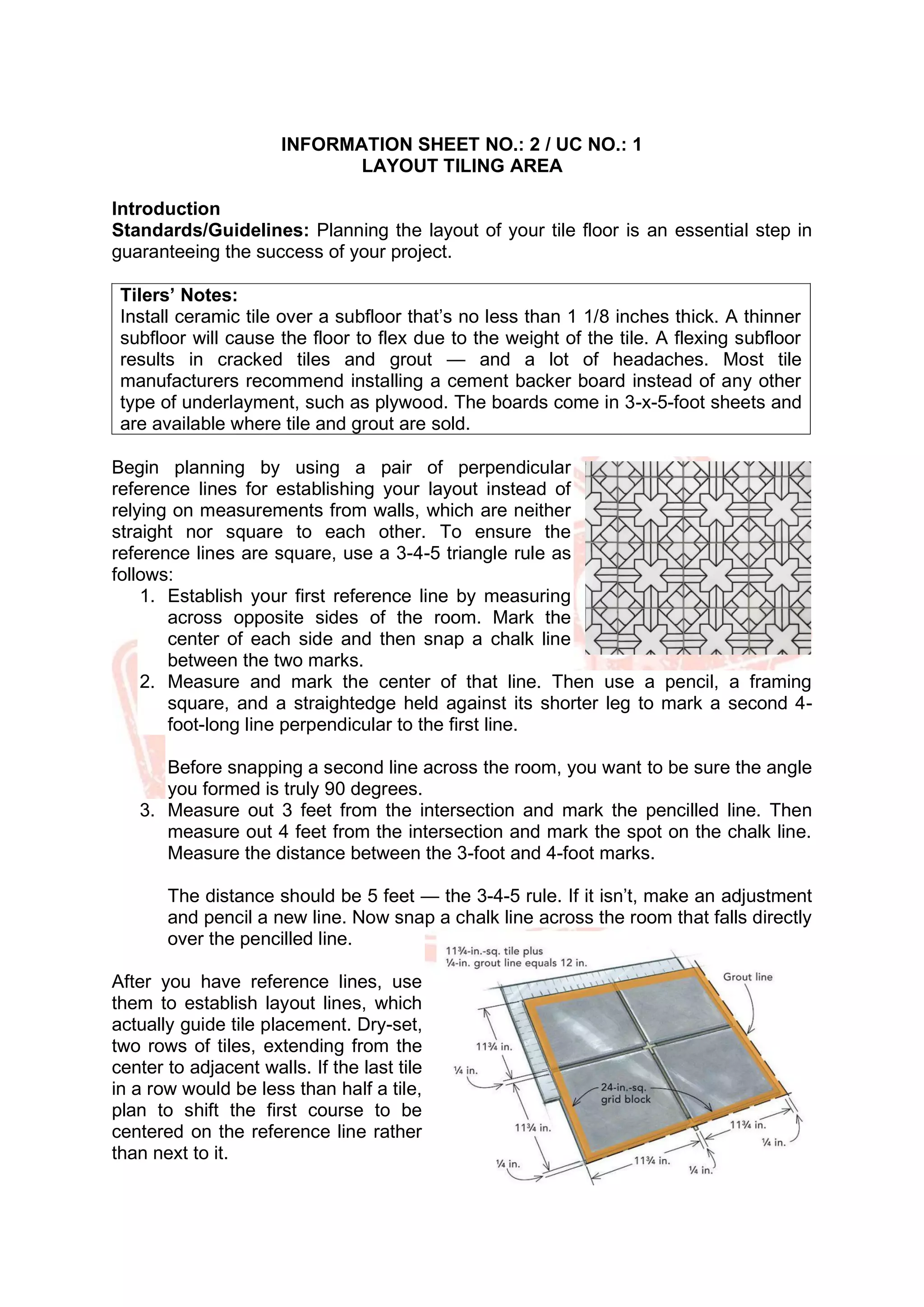 Tile Setting Nc Ii Pdf