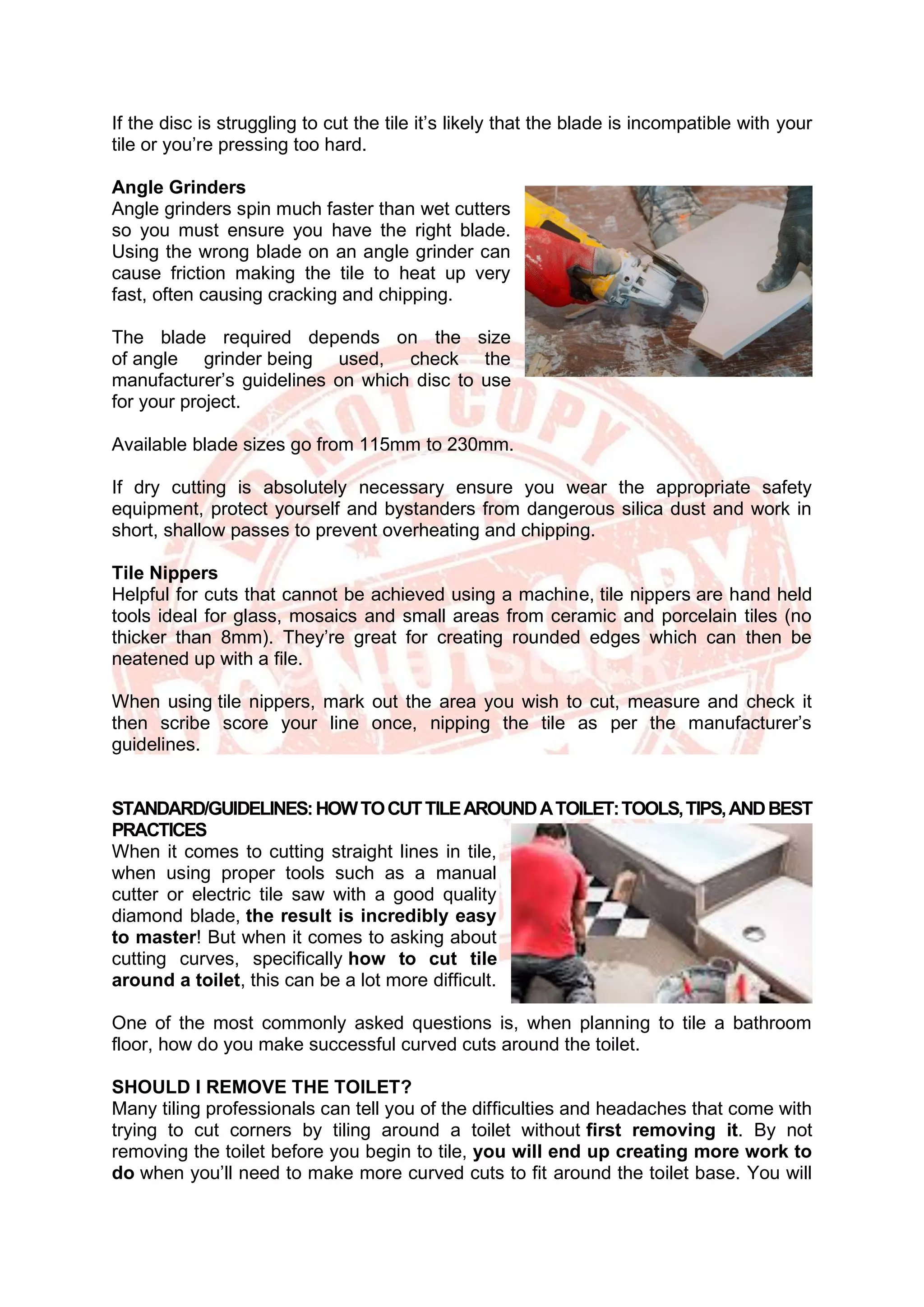 TILE SETTING NC II | PDF