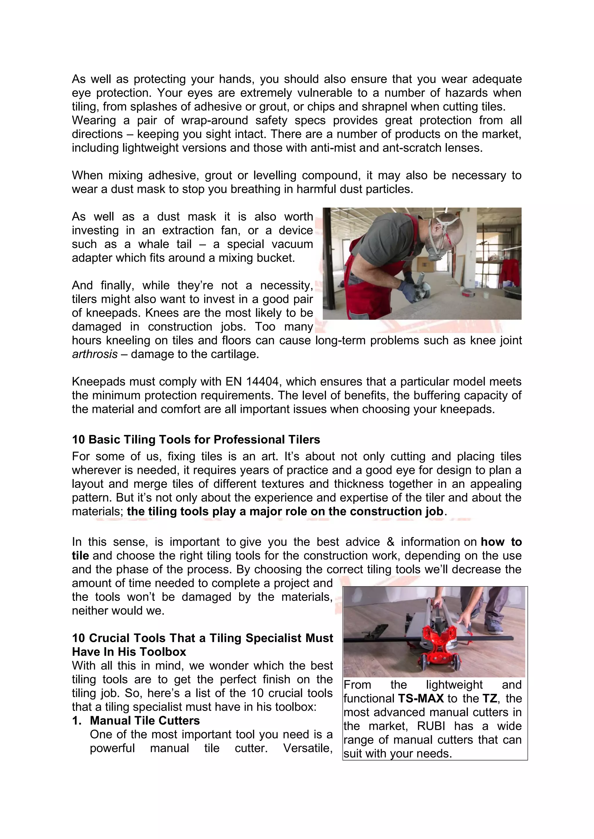 TILE SETTING NC II | PDF