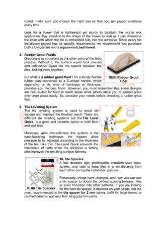 TILE SETTING NC II | PDF