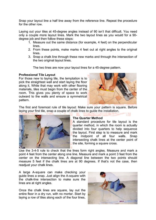 TILE SETTING NC II | PDF