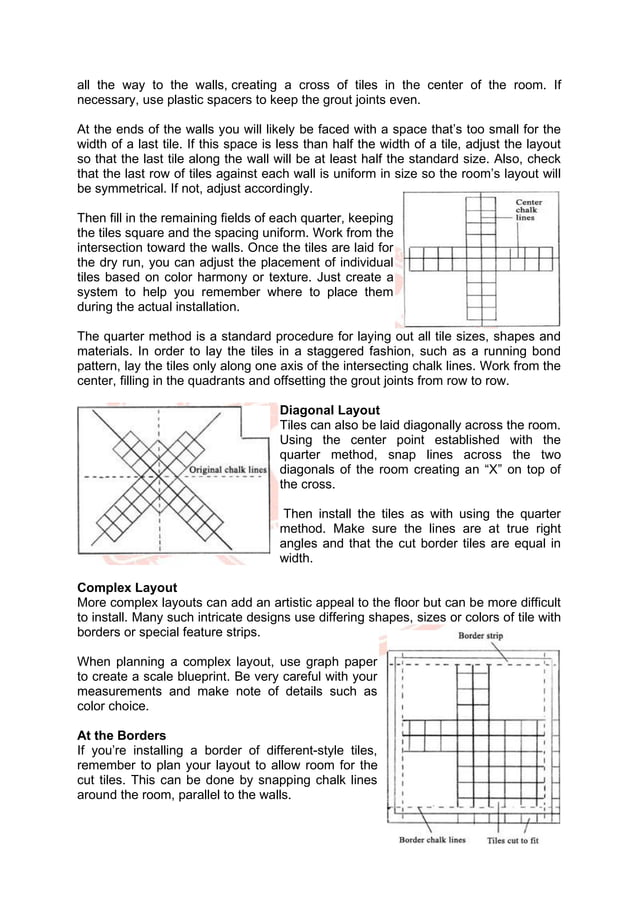 TILE SETTING NC II | PDF | Resume Writing and Advice | Job Search