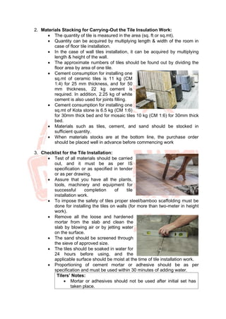 TILE SETTING NC II | PDF