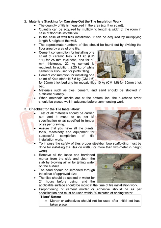 TILE SETTING NC II | PDF | Resume Writing and Advice | Job Search