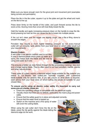 TILE SETTING NC II | PDF