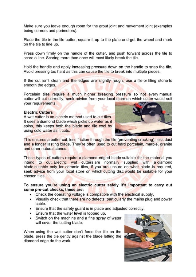 TILE SETTING NC II | PDF