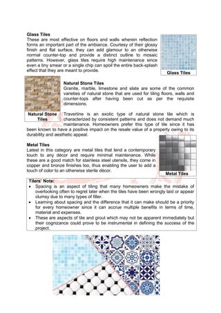 TILE SETTING NC II | PDF