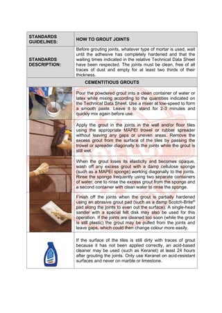 TILE SETTING NC II | PDF