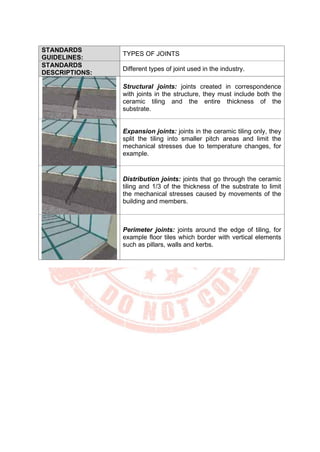 TILE SETTING NC II | PDF