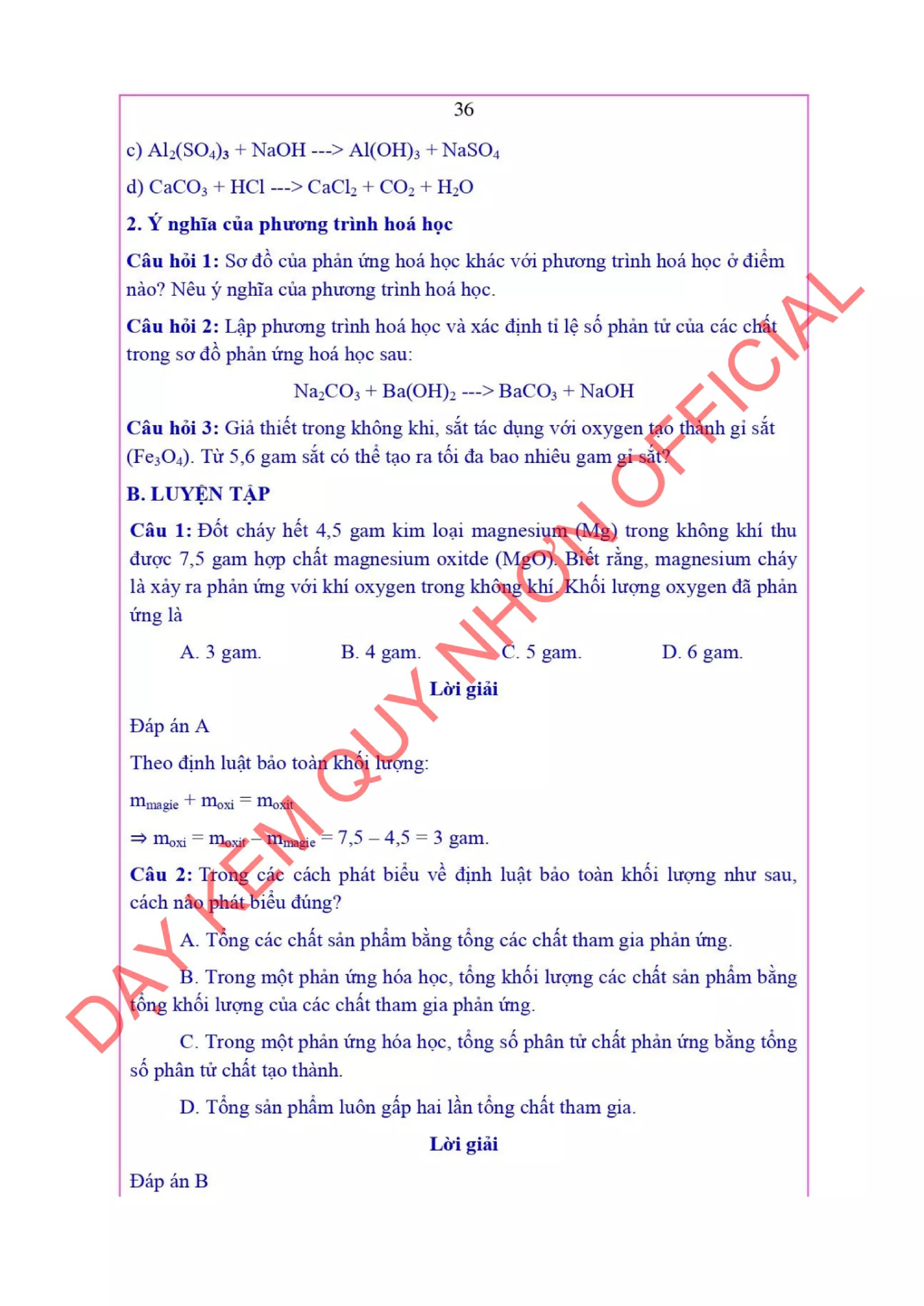 TÀI LIỆU BỒI DƯỠNG + BÀI TẬP TRẮC NGHIỆM KHOA HỌC TỰ NHIÊN 8 - PHẦN HÓA HỌC - CHƯƠNG TRÌNH GDPT ...