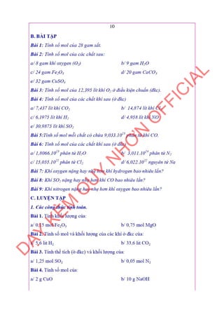 TÀI LIỆU BỒI DƯỠNG + BÀI TẬP TRẮC NGHIỆM KHOA HỌC TỰ NHIÊN 8 - PHẦN HÓA HỌC - CHƯƠNG TRÌNH GDPT ...