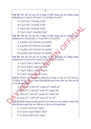 TÀI LIỆU BỒI DƯỠNG + BÀI TẬP TRẮC NGHIỆM KHOA HỌC TỰ NHIÊN 8 - PHẦN HÓA HỌC - CHƯƠNG TRÌNH GDPT ...