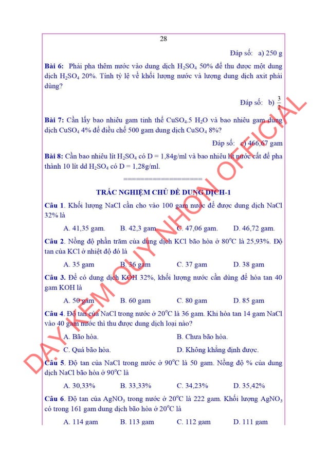 TÀI LIỆU BỒI DƯỠNG + BÀI TẬP TRẮC NGHIỆM KHOA HỌC TỰ NHIÊN 8 - PHẦN HÓA HỌC - CHƯƠNG TRÌNH GDPT ...