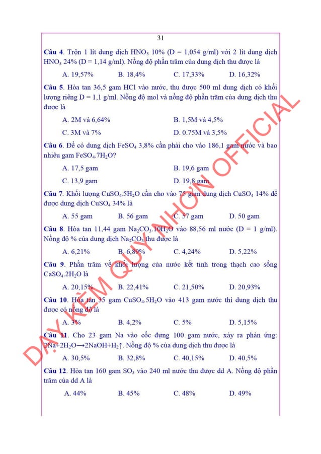 TÀI LIỆU BỒI DƯỠNG + BÀI TẬP TRẮC NGHIỆM KHOA HỌC TỰ NHIÊN 8 - PHẦN HÓA HỌC - CHƯƠNG TRÌNH GDPT ...