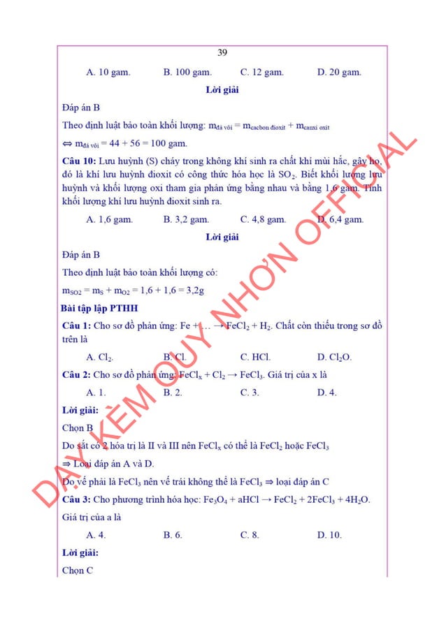 TÀI LIỆU BỒI DƯỠNG + BÀI TẬP TRẮC NGHIỆM KHOA HỌC TỰ NHIÊN 8 - PHẦN HÓA HỌC - CHƯƠNG TRÌNH GDPT ...