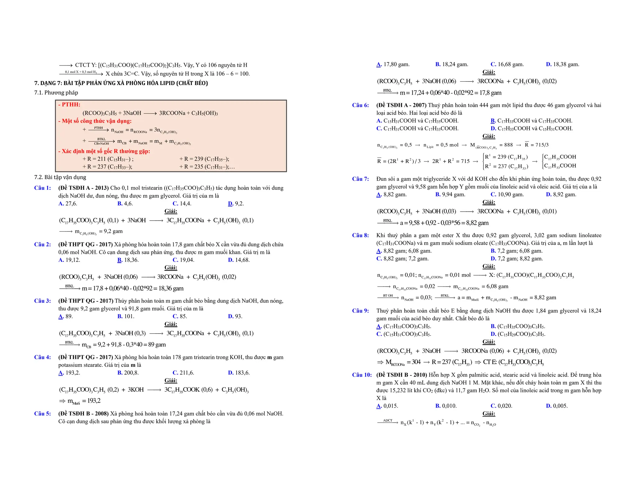 TÀI LIỆU DẠY THÊM HÓA HỌC 12 - SÁCH MỚI (BẢN HS+GV) (FORM BÀI TẬP 2025 CHUNG 3 BỘ SÁCH) (CHƯƠNG ...