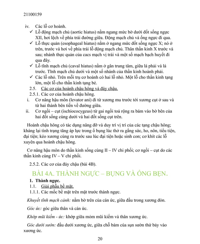 Tài liệu tóm tắt môn Giải phẫu đại cương - Trường Đại học Y Dược Hà Nội.pdf
