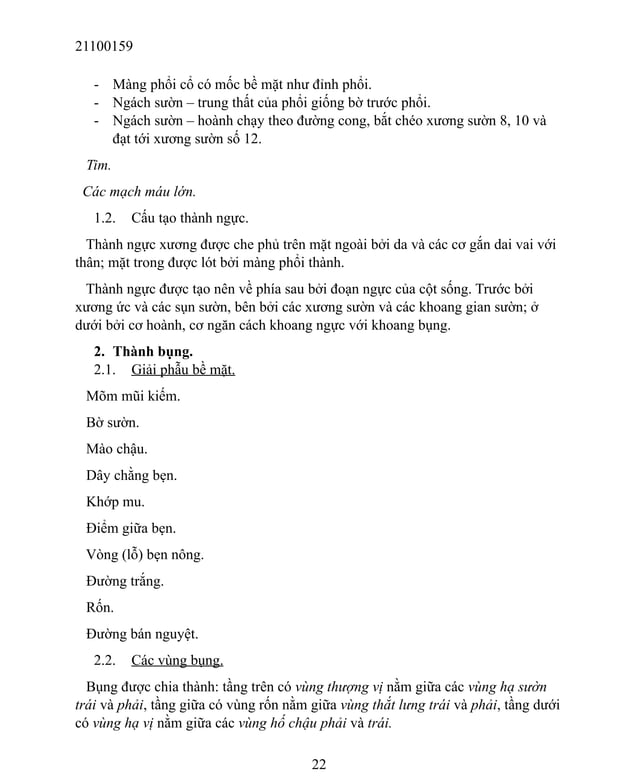 Tài liệu tóm tắt môn Giải phẫu đại cương - Trường Đại học Y Dược Hà Nội.pdf