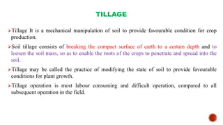 Tillage and Primary Tillage Implements | PPTX