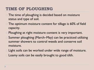 Tillage practices for an agricultural field | PPTX