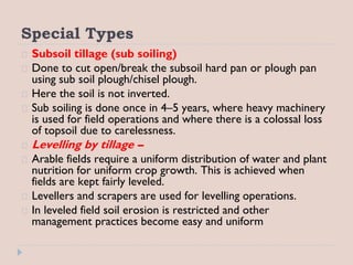 Tillage practices for an agricultural field | PPT