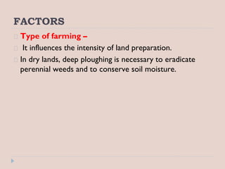 Tillage practices for an agricultural field | PPTX