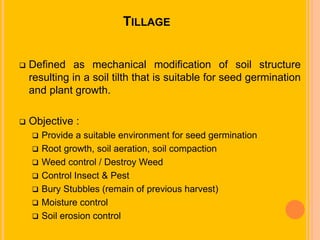 Tillage & land preparation | PPTX