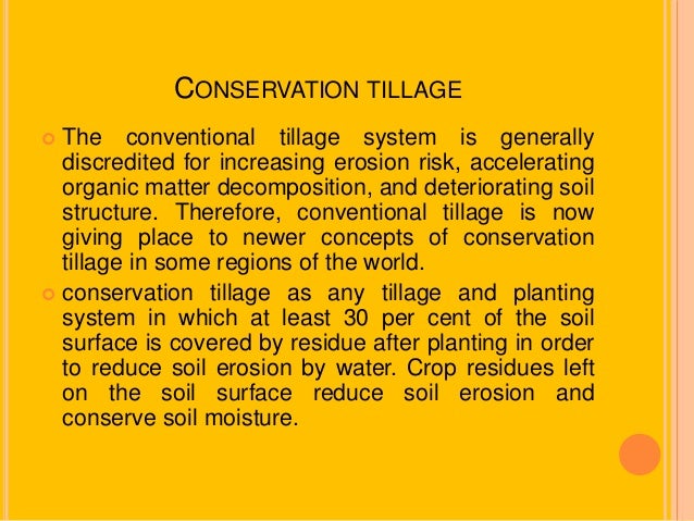 Tillage & land preparation