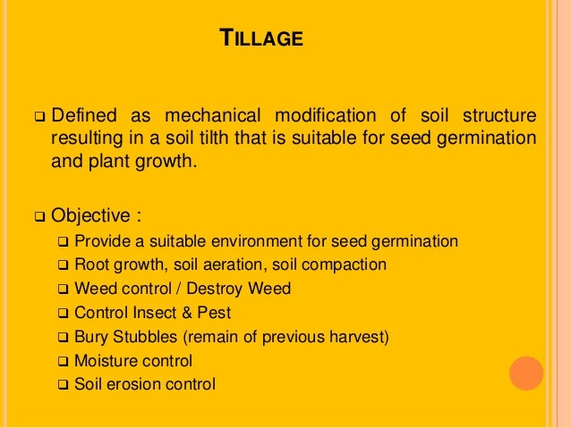 Tillage & land preparation