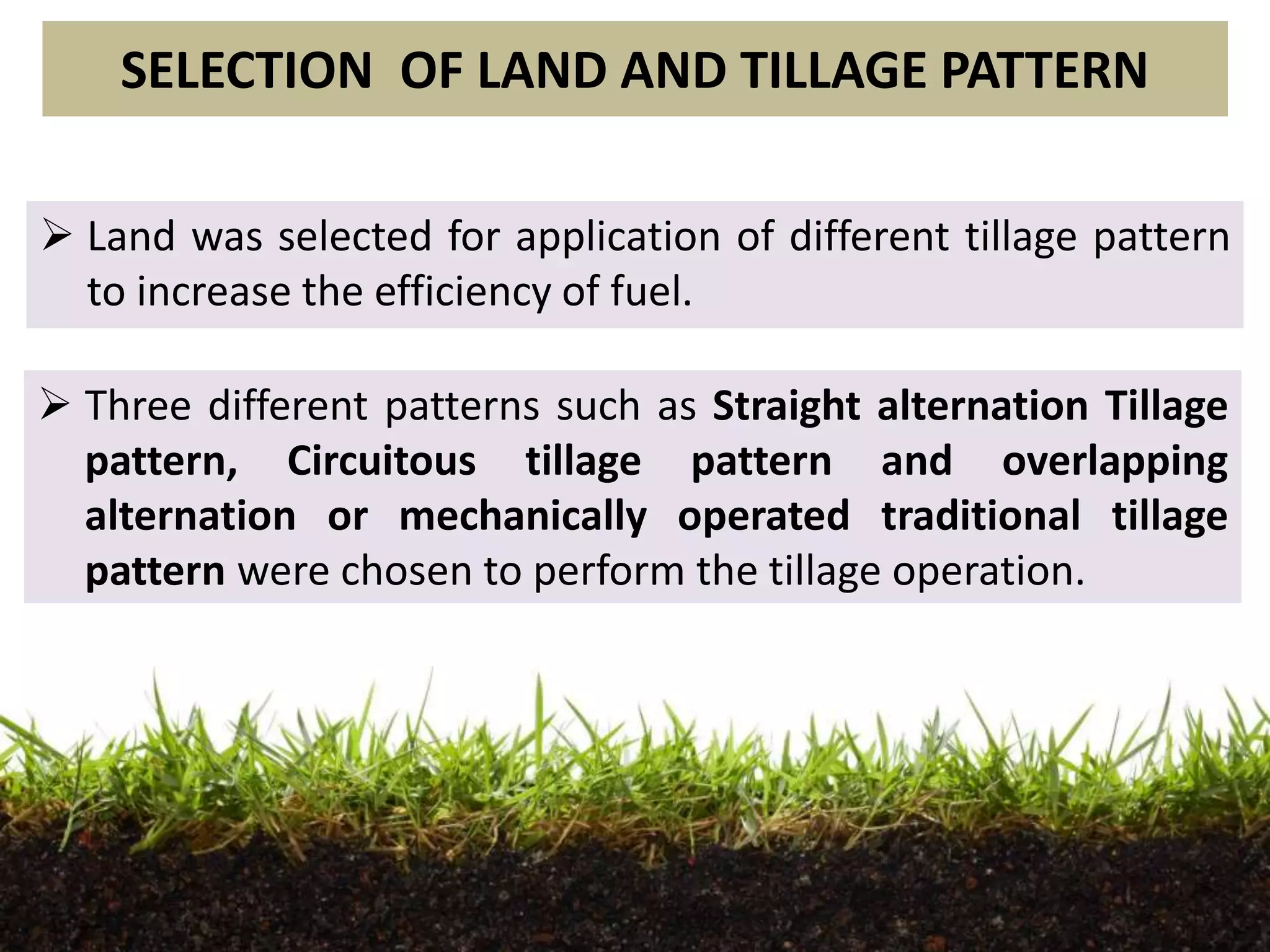Tillage pattern vs fuel consumption | PPTX