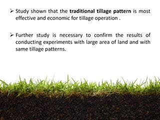 Tillage pattern vs fuel consumption | PPTX