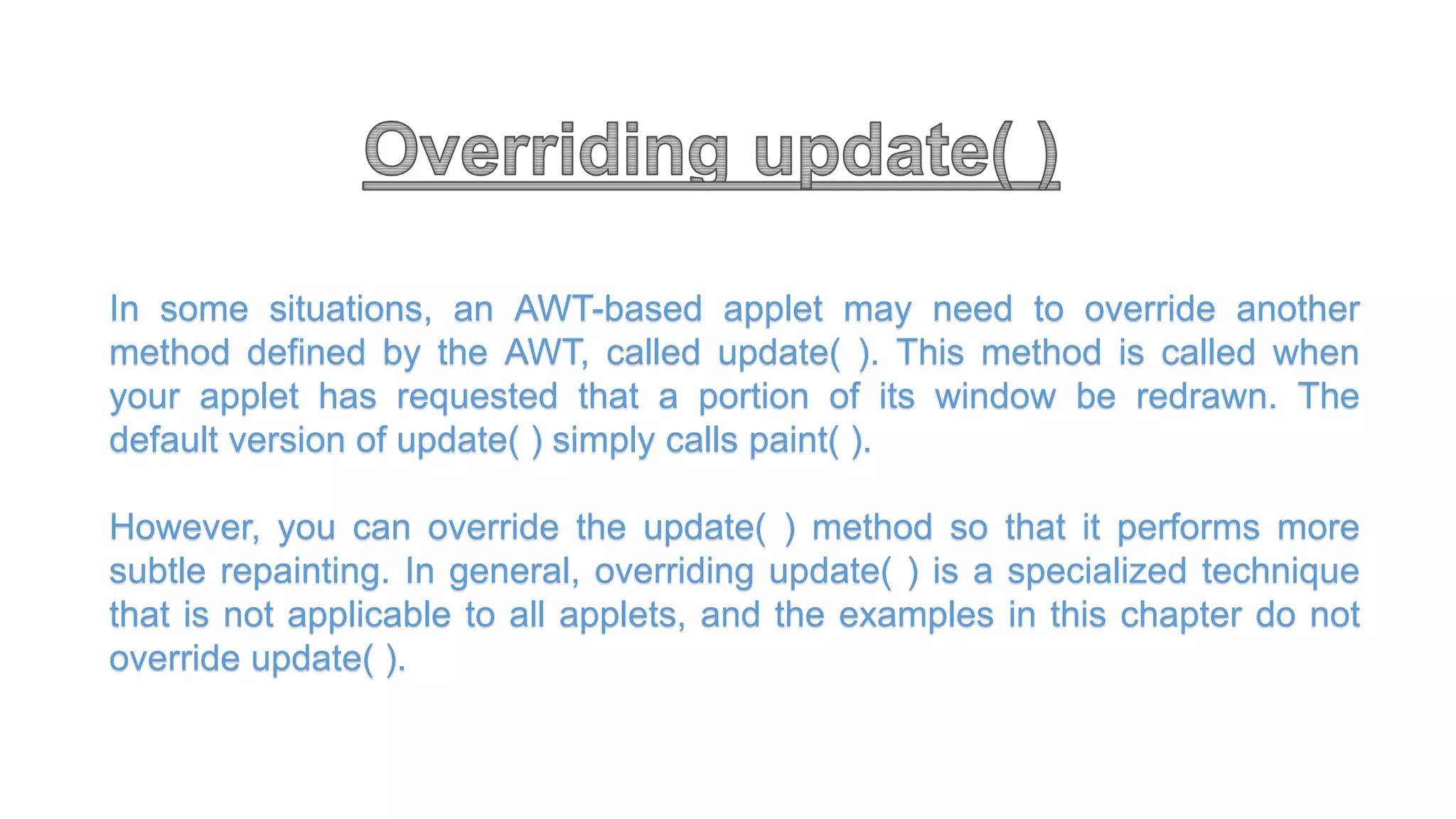 Till applet skeleton | PPTX