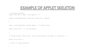 Till applet skeleton | PPT