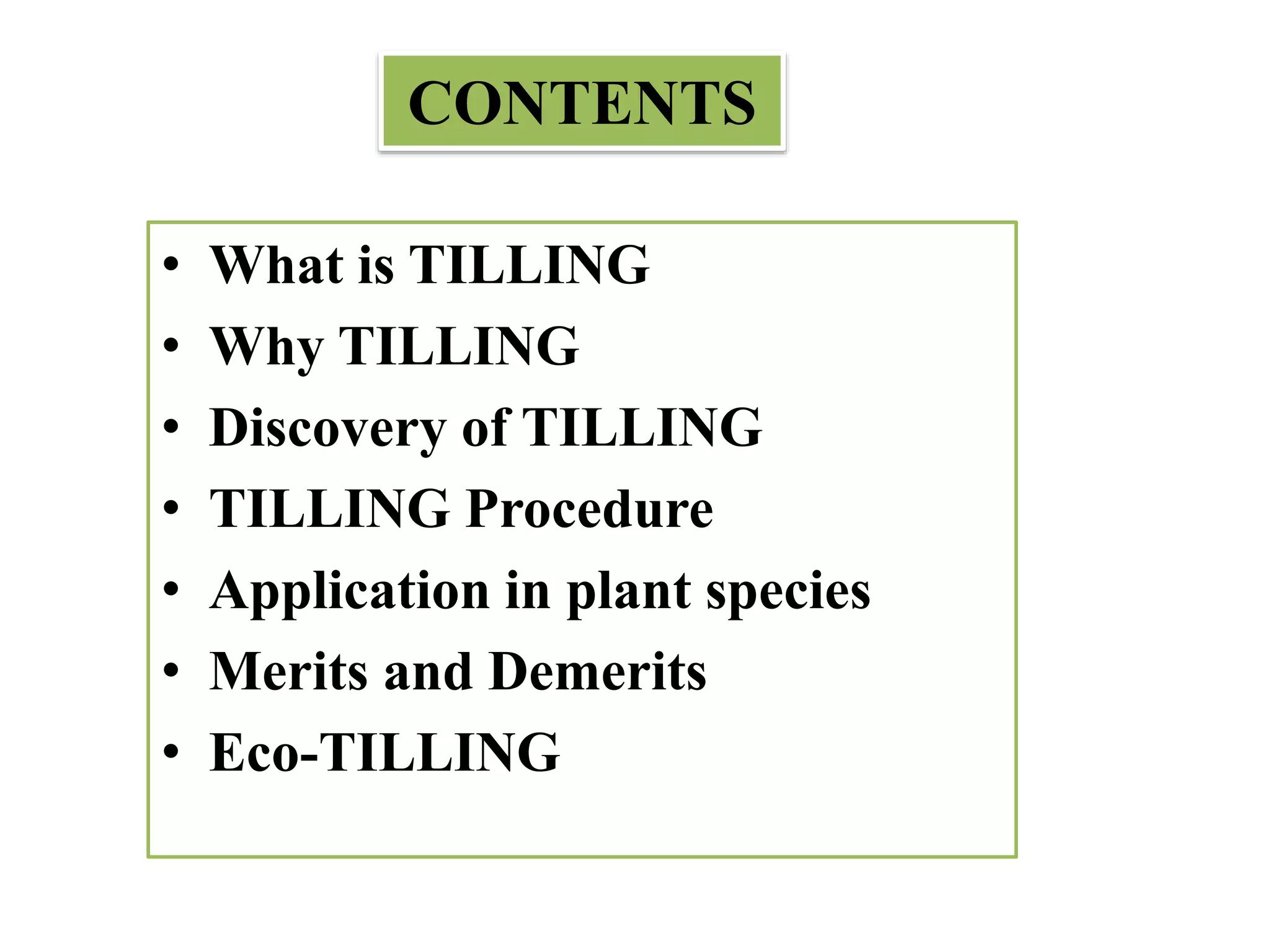 TILLING & ECO-TILLING | PPTX | Genetics | Science