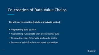 Co-creating data value chains with the public sector | PPT