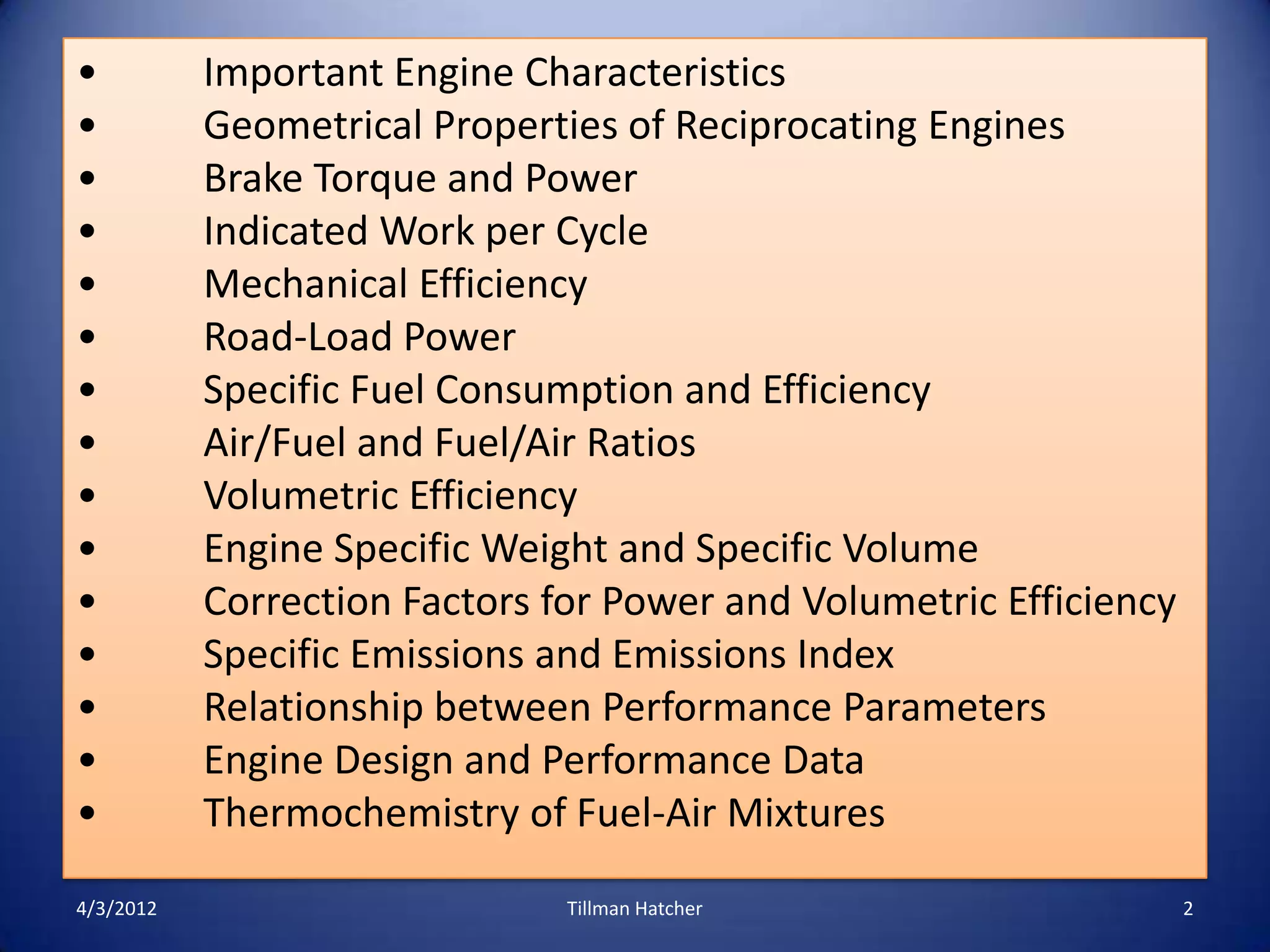 Internal Combustion Engine Design | PPTX